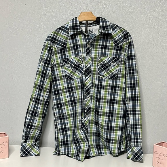 Bullhead | Shirts | Bullhead Western Style Shirt Size Large Pearl Snap ...